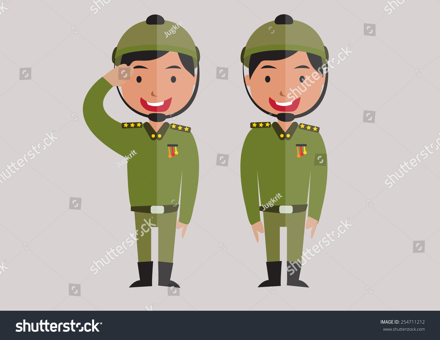 Soldier Cartoon Stock Vector (Royalty Free) 254711212
