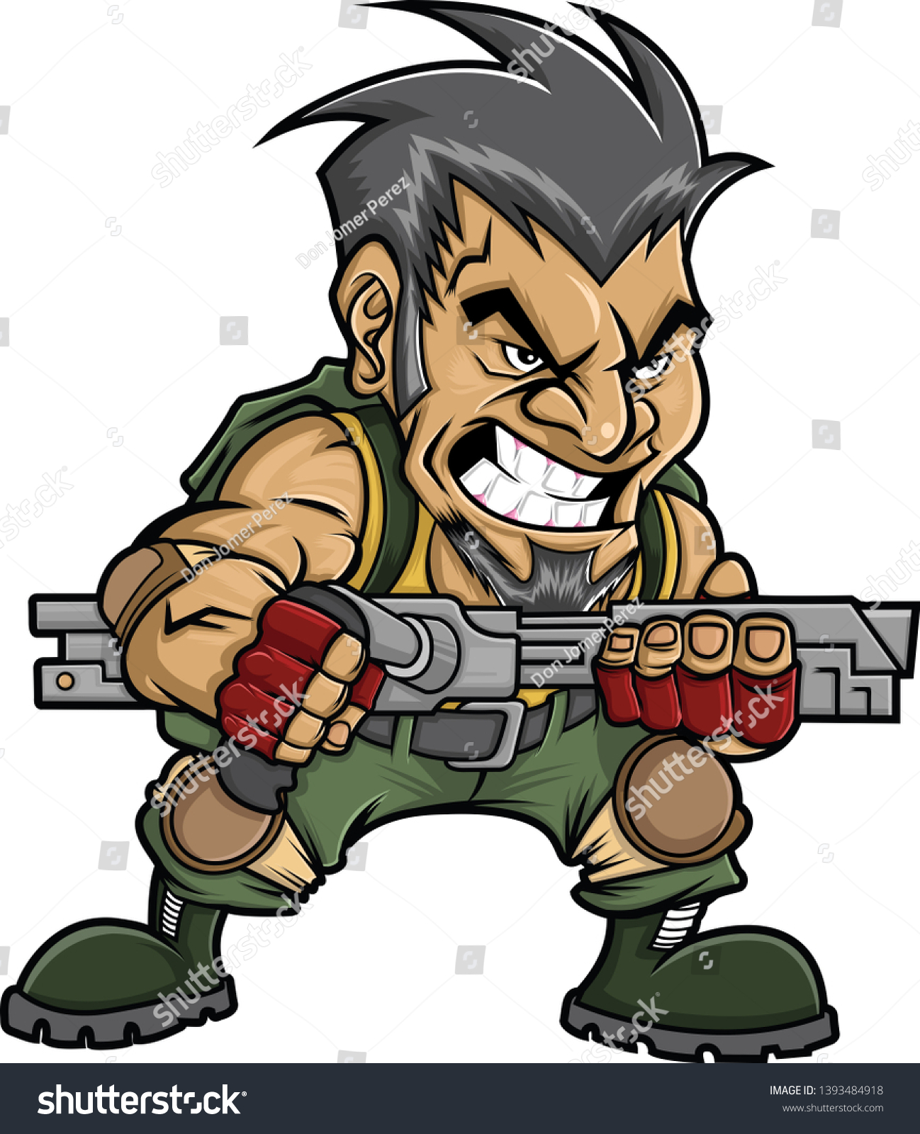 Soldier Game Character Concept Vector Stock Vector (Royalty Free ...