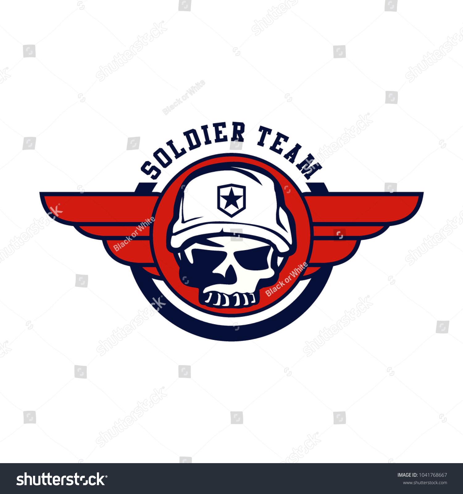 Soldier Logo Design Stock Vector (Royalty Free) 1041768667 | Shutterstock
