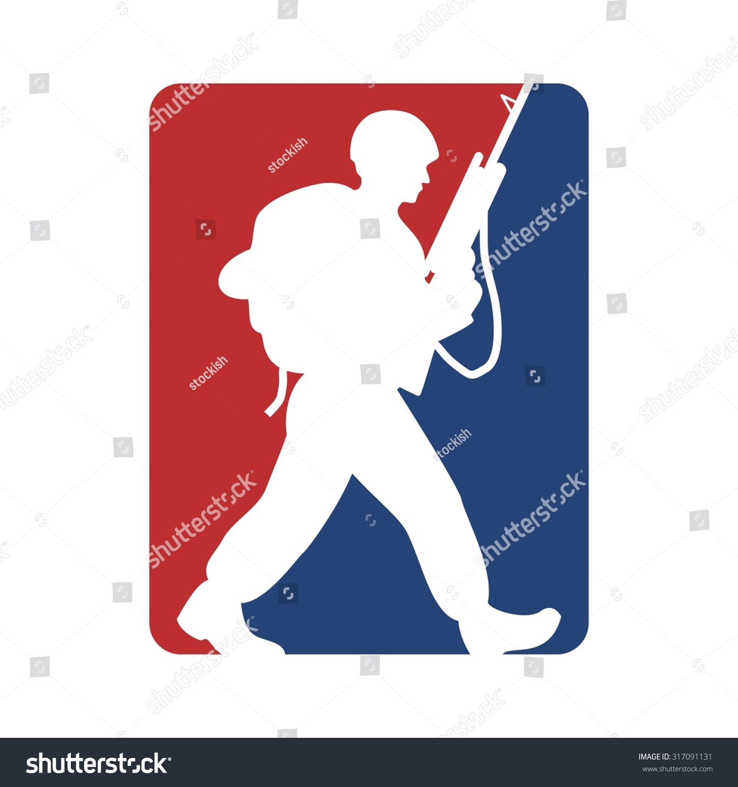 Soldier Logo Troops Logo Stock Vector (Royalty Free) 317091131