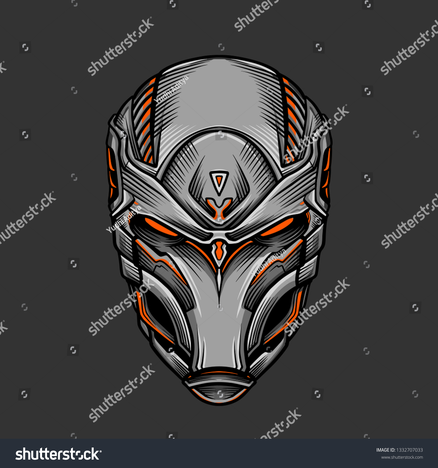 Soldier Mask Vector Illustration Stock Vector (Royalty Free) 1332707033