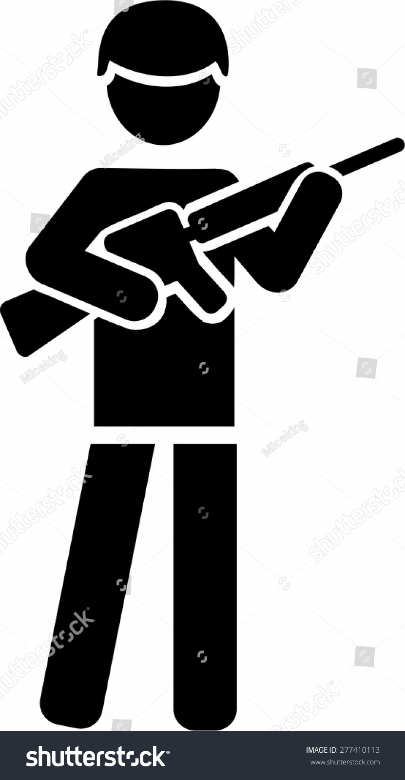 Soldier Pictogram Stock Vector (Royalty Free) 277410113