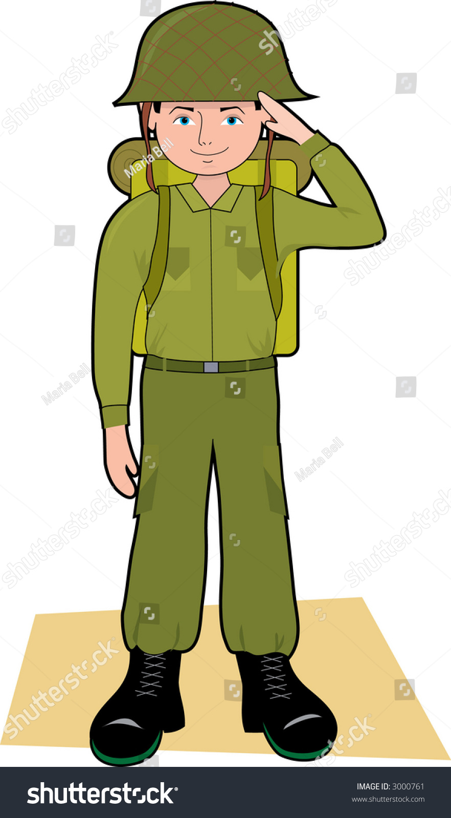 Saluting Soldier Graphics