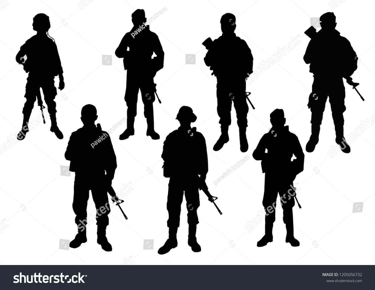Soldier Vector Black Style : image vectorielle de stock (libre de ...