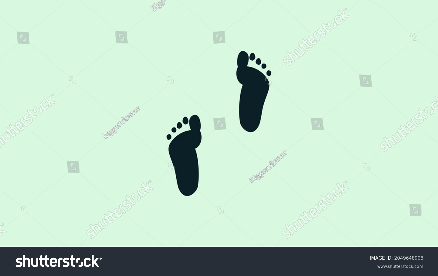 Solid Blueblack Human Footprints On Nice Stock Vector (Royalty Free ...