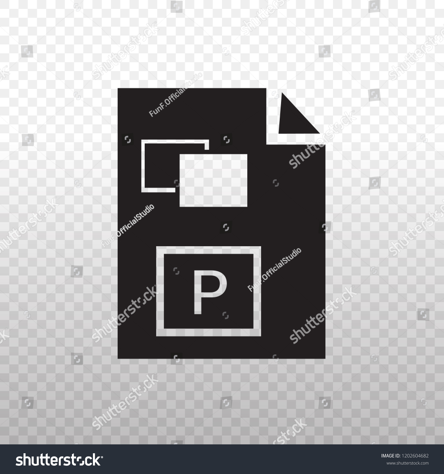 Solid Iconblack Files Power Point Icon Stock Vector (Royalty Free ...