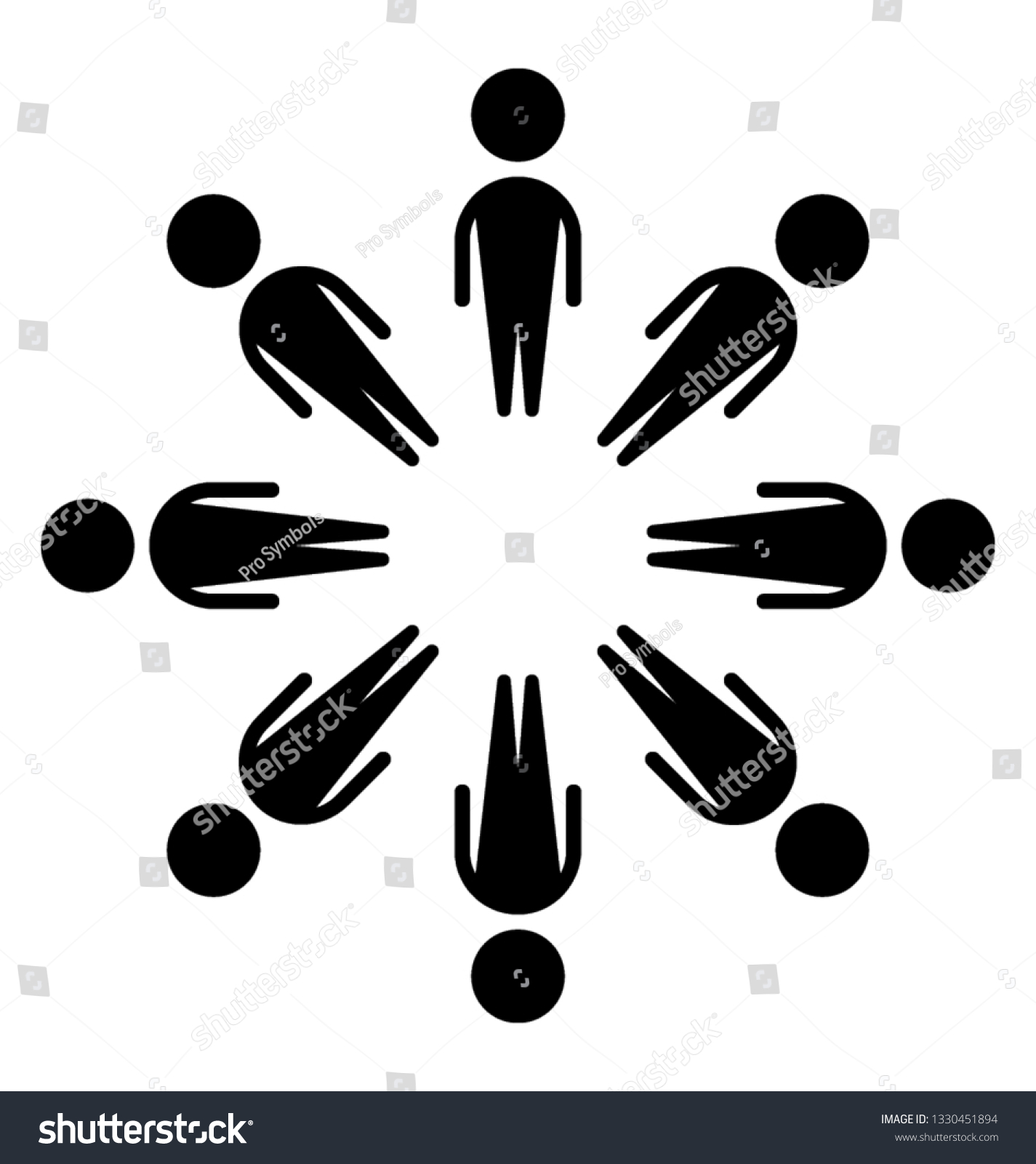 Solid Vector Crowd Symbol Design Stock Vector (Royalty Free) 1330451894 ...