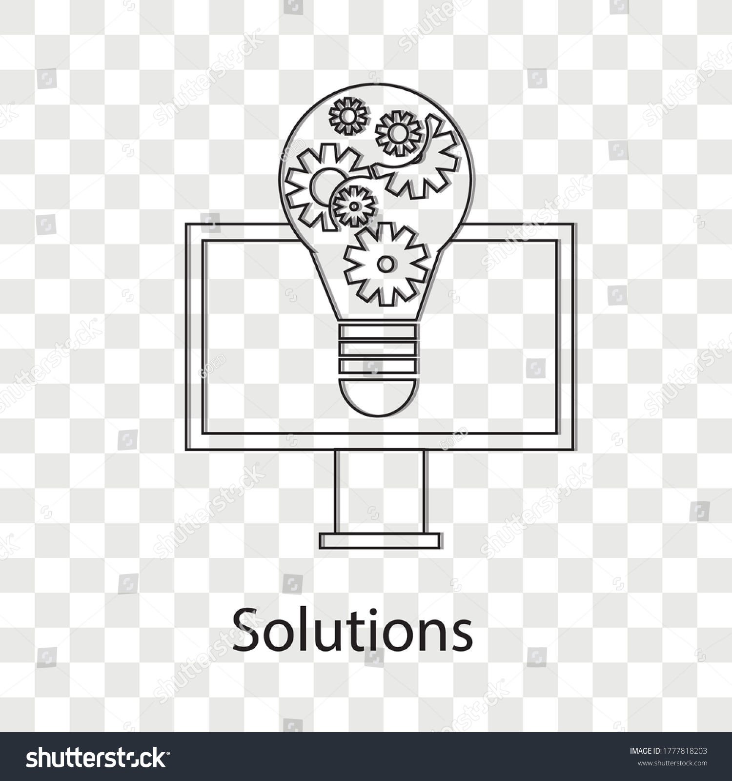 Solution Concept On Transparency Background Creative Stock Vector ...