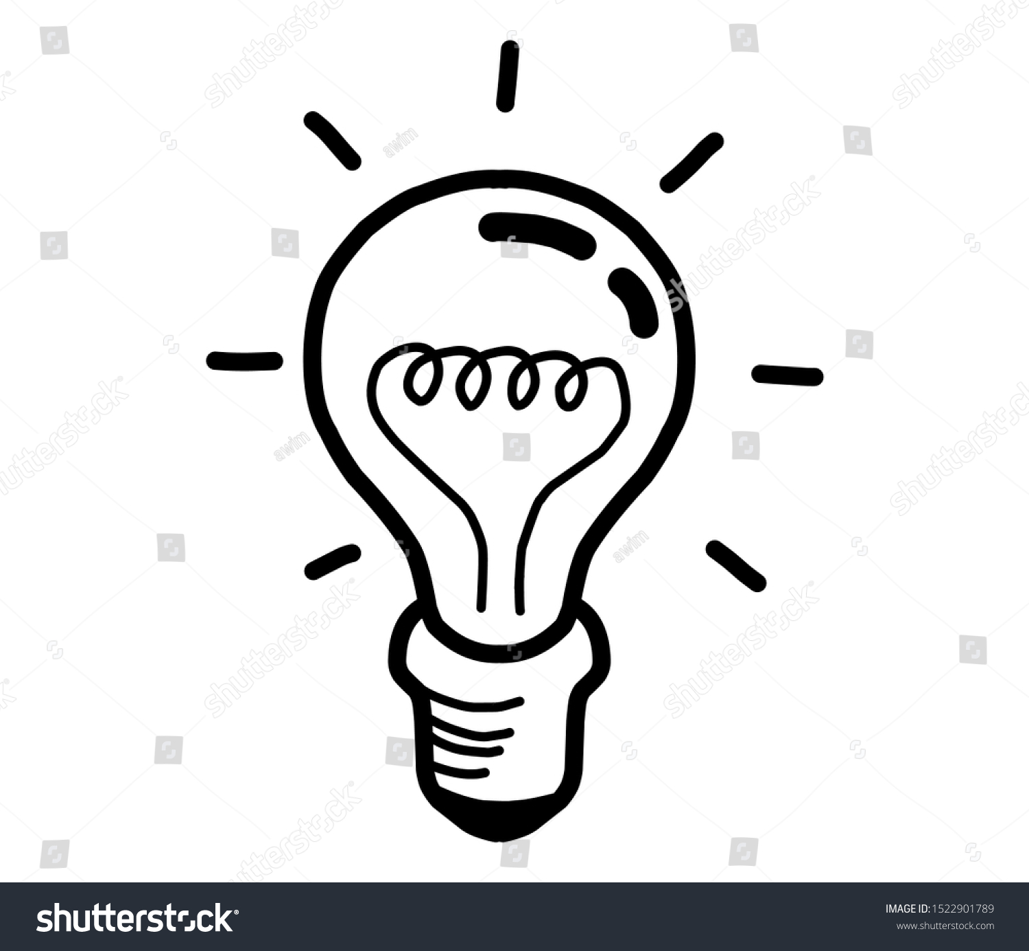 Solution Lumens Light Bulb Icon Vector Stock Vector (Royalty Free ...