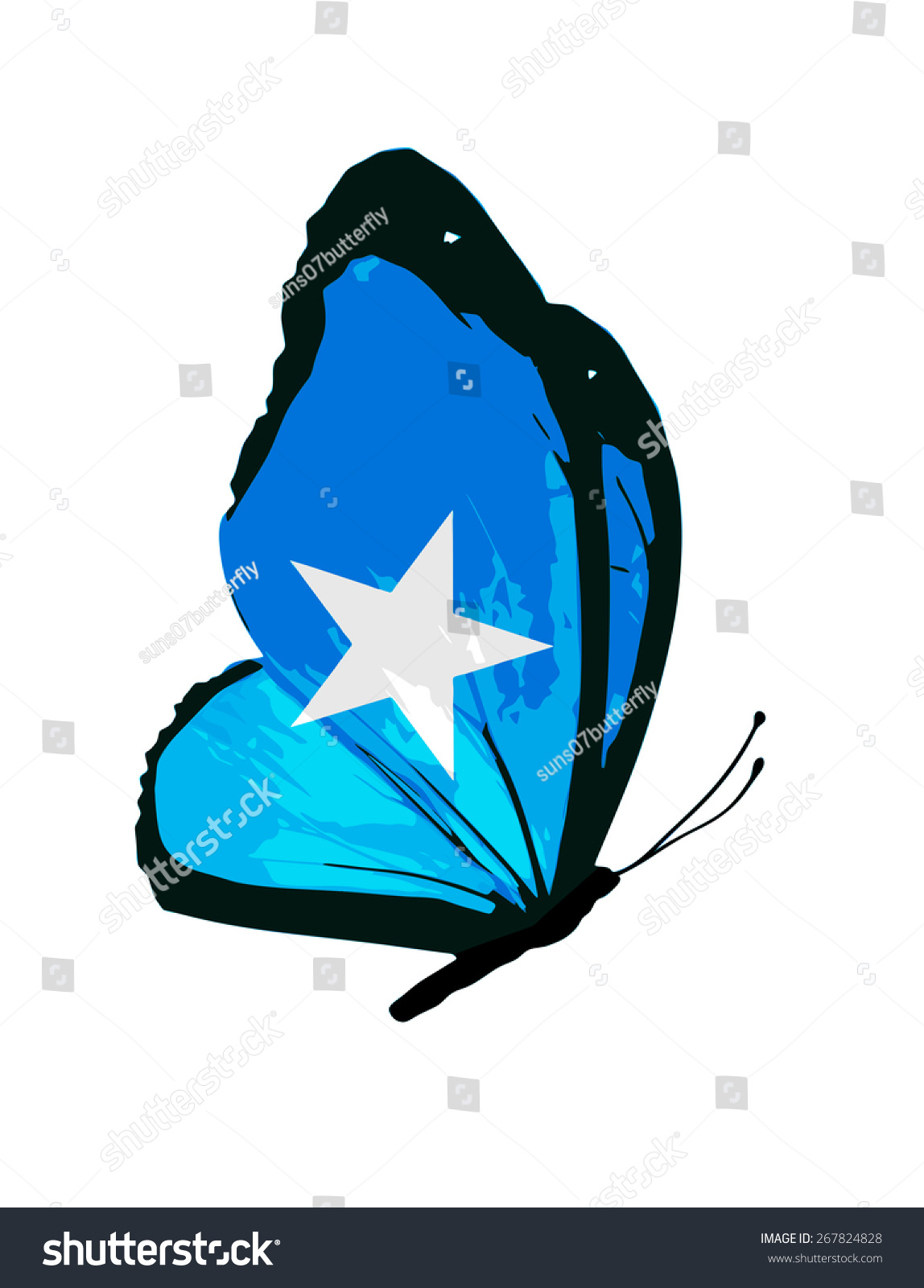 Somalia Flag Butterfly Vector Stock Vector (Royalty Free) 267824828 ...