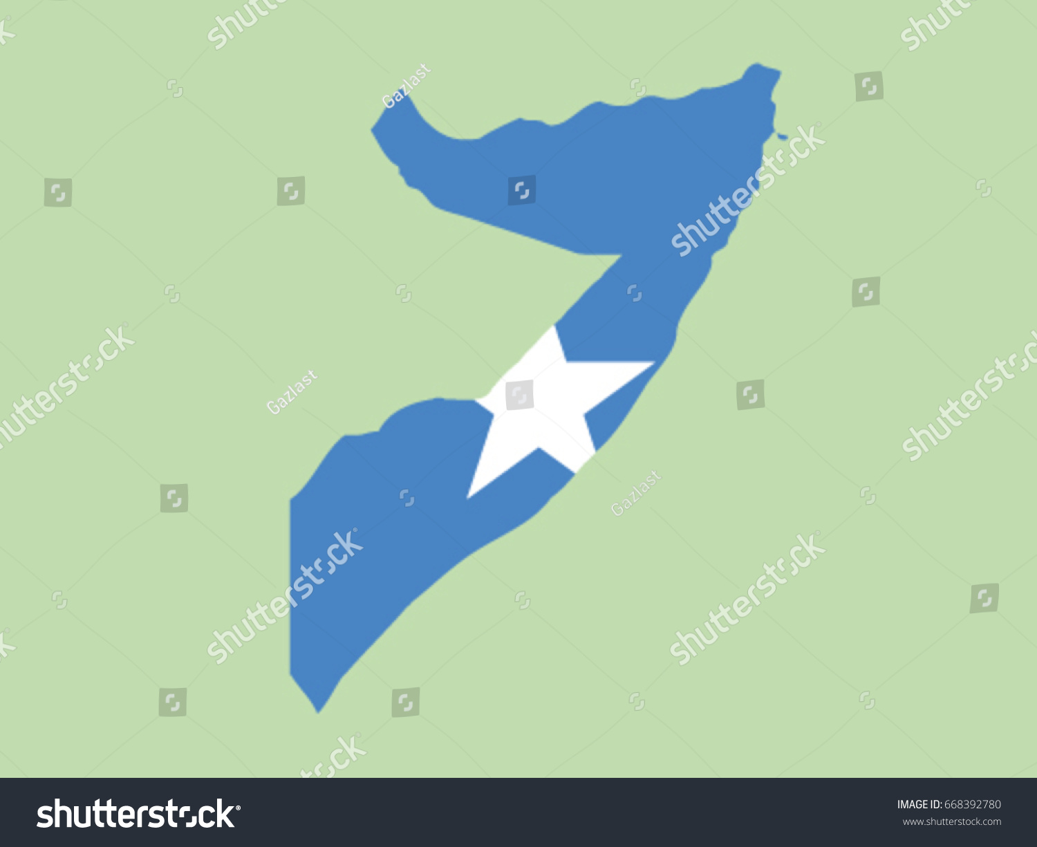 Somalia Flag Map Territory Stock Vector (Royalty Free) 668392780 | Shutterstock