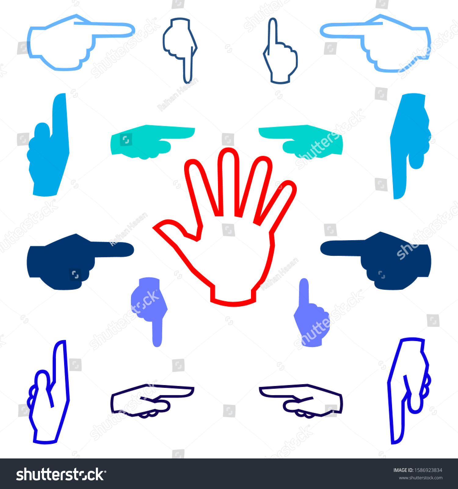 Some Useful Hand Sign Vector Design Stock Vector (Royalty Free ...