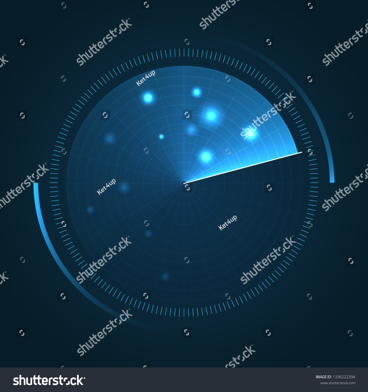 Sonar Display Scanning Radar Screen Targets: เวกเตอร์สต็อก (ปลอดค่า ...