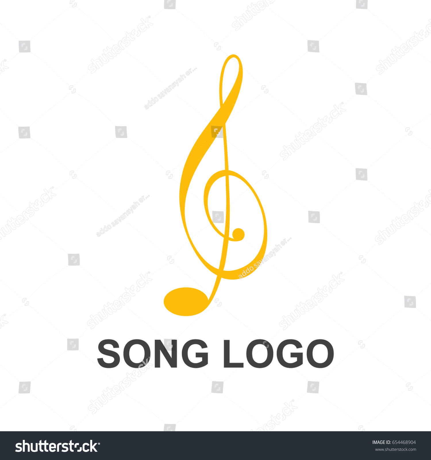Song Logo Stock Vector (Royalty Free) 654468904