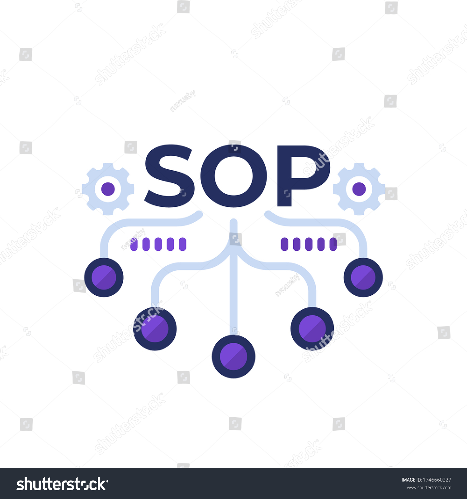 SOP, icône Procédure d'exploitation standard, image : image vectorielle ...