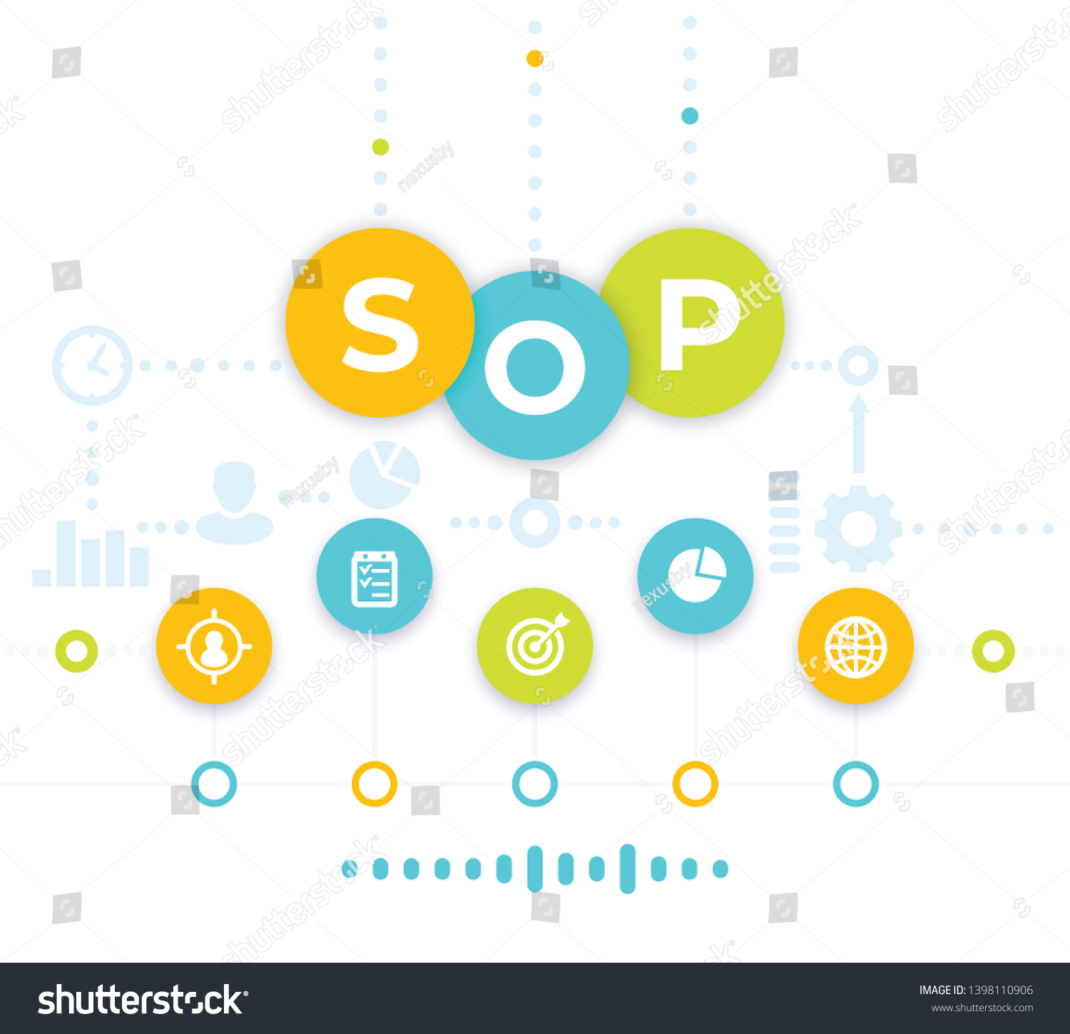 Sop Standard Operating Procedure Vector Illustration Stock Vector ...