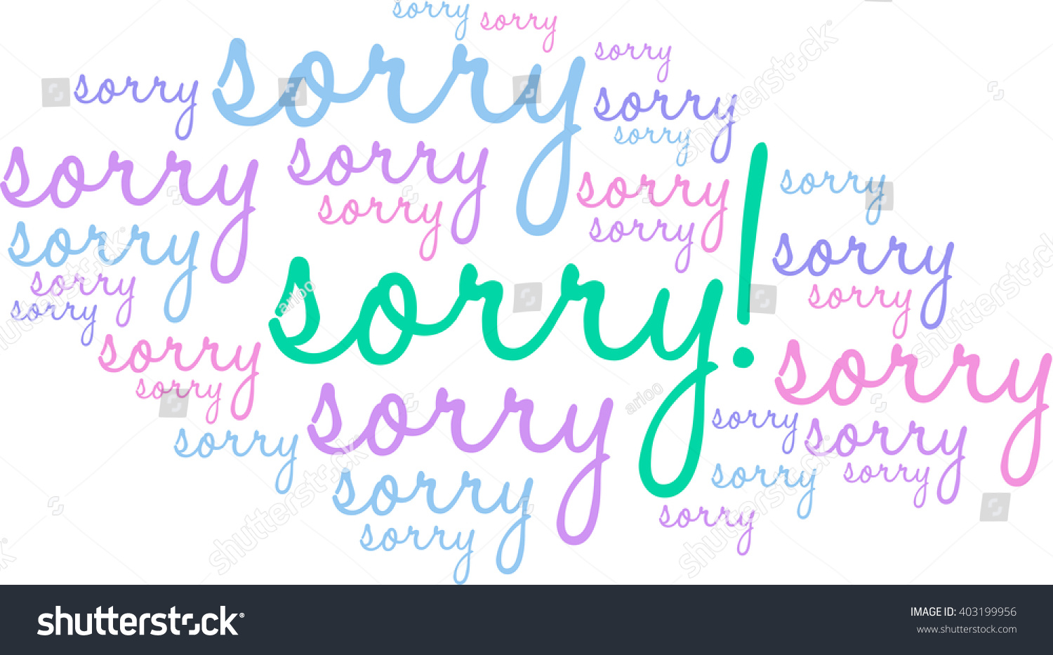 Sorry Word Cloud On White Background Stock Vector 403199956 - Shutterstock