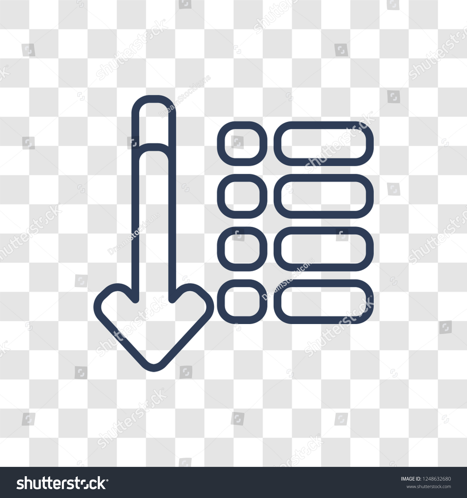 Sort Icon Trendy Linear Sort Logo Stock Vector (Royalty Free ...