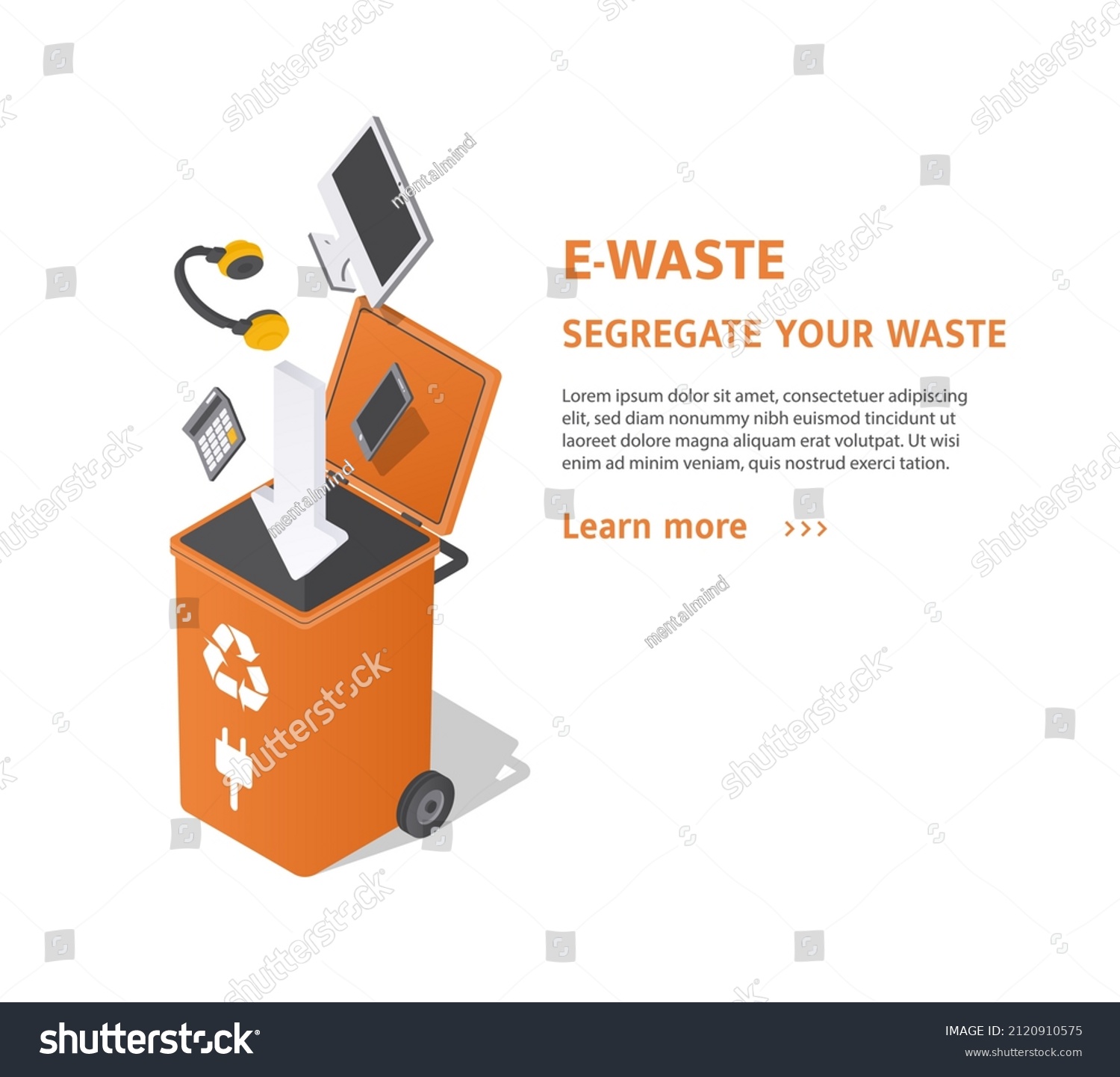 Sorting E Waste Processing Electronics Technology Stock Vector (Royalty ...