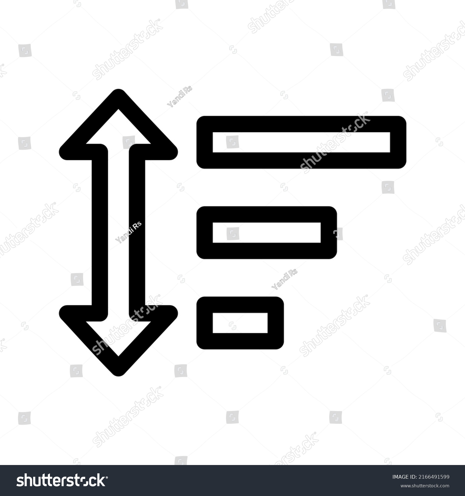 Sorting Icon Vector Symbol Design Illustration Stock Vector (Royalty ...