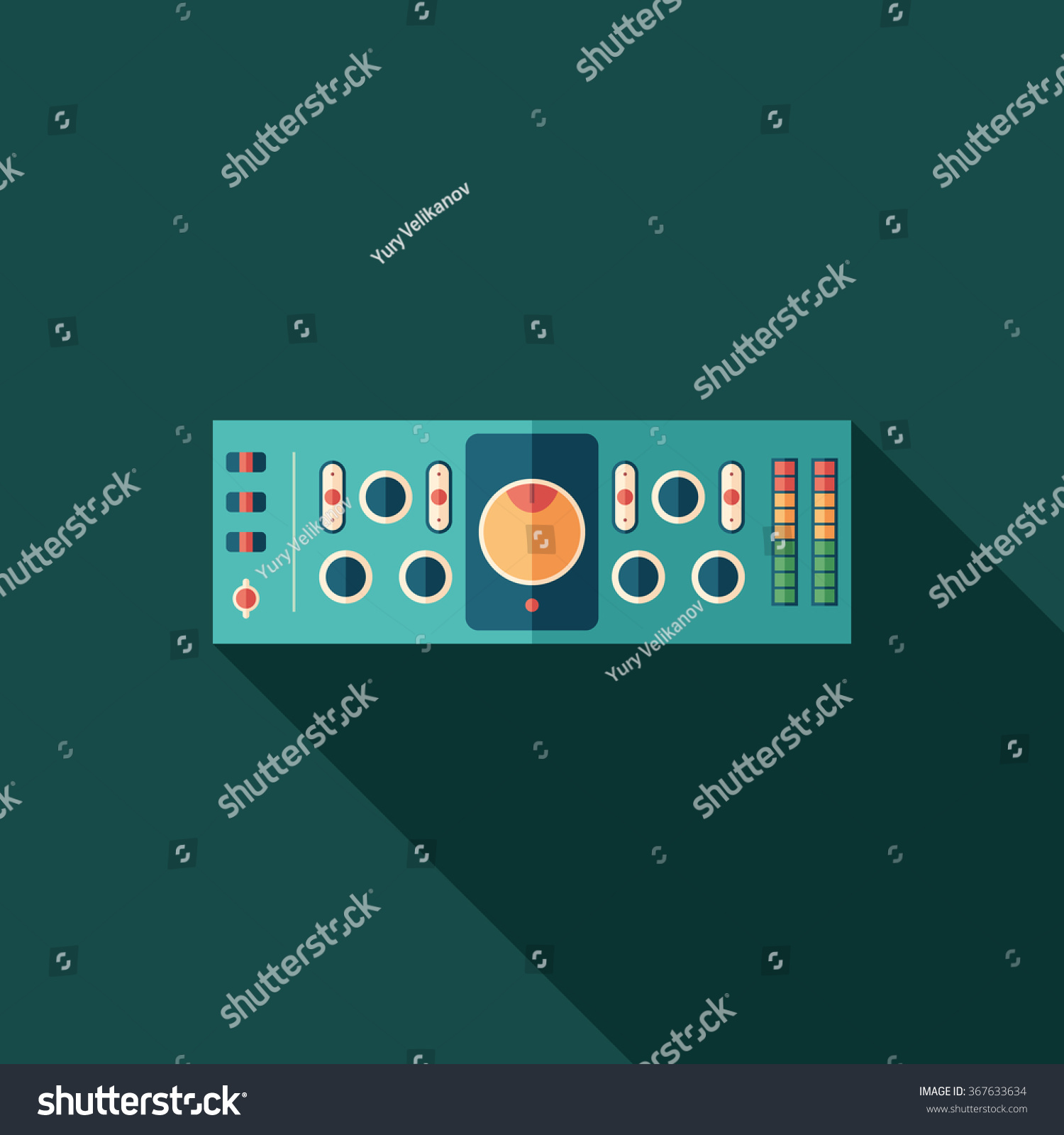 Sound Compressor Flat Square Icon Long Stock Vector (Royalty Free ...