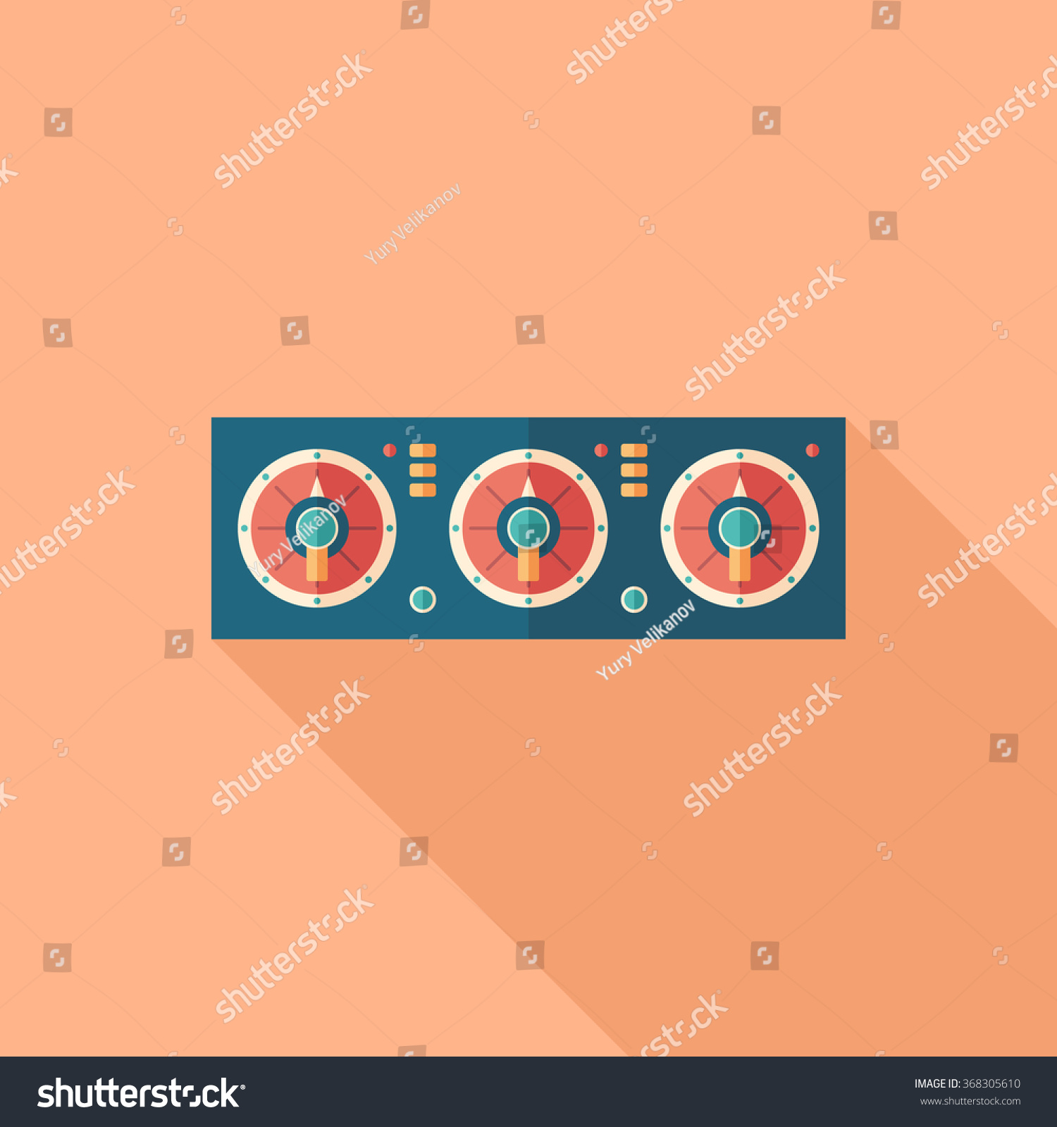 Sound Compressor Flat Square Icon Long Stock Vector (Royalty Free ...