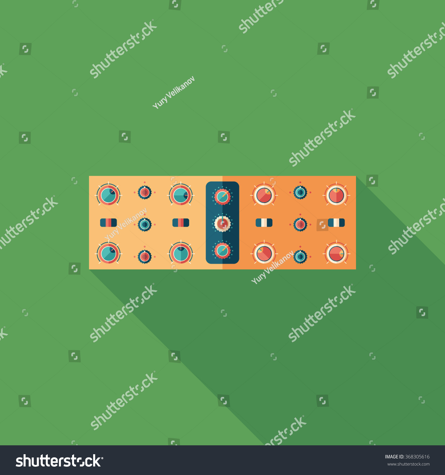 Sound Compressor Flat Square Icon Long Stock Vector (Royalty Free ...