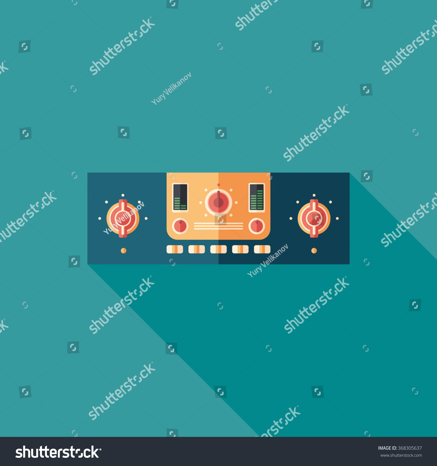 Sound Compressor Flat Square Icon Long Stock Vector (Royalty Free ...