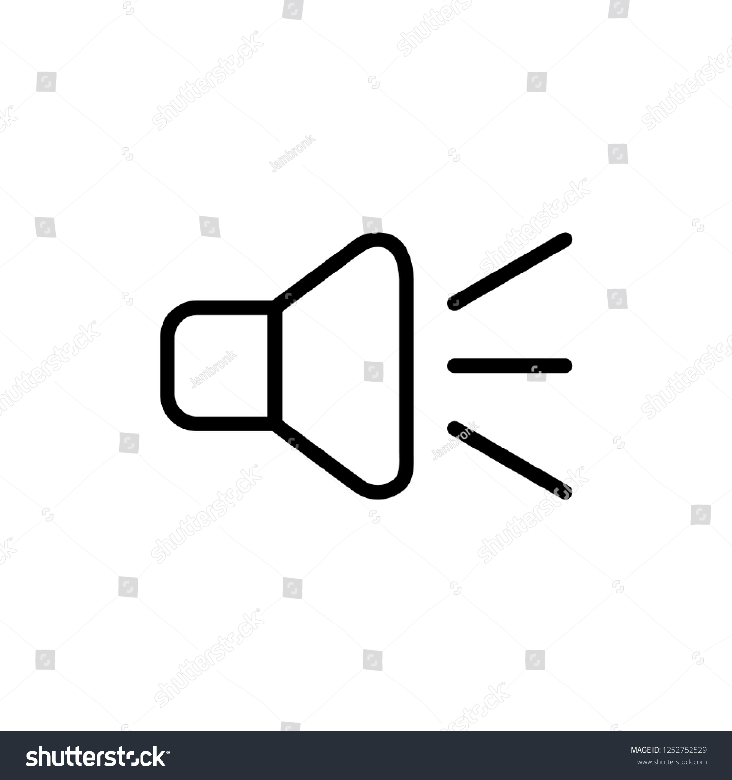 Sound Icon Vector Stock Vector (Royalty Free) 1252752529