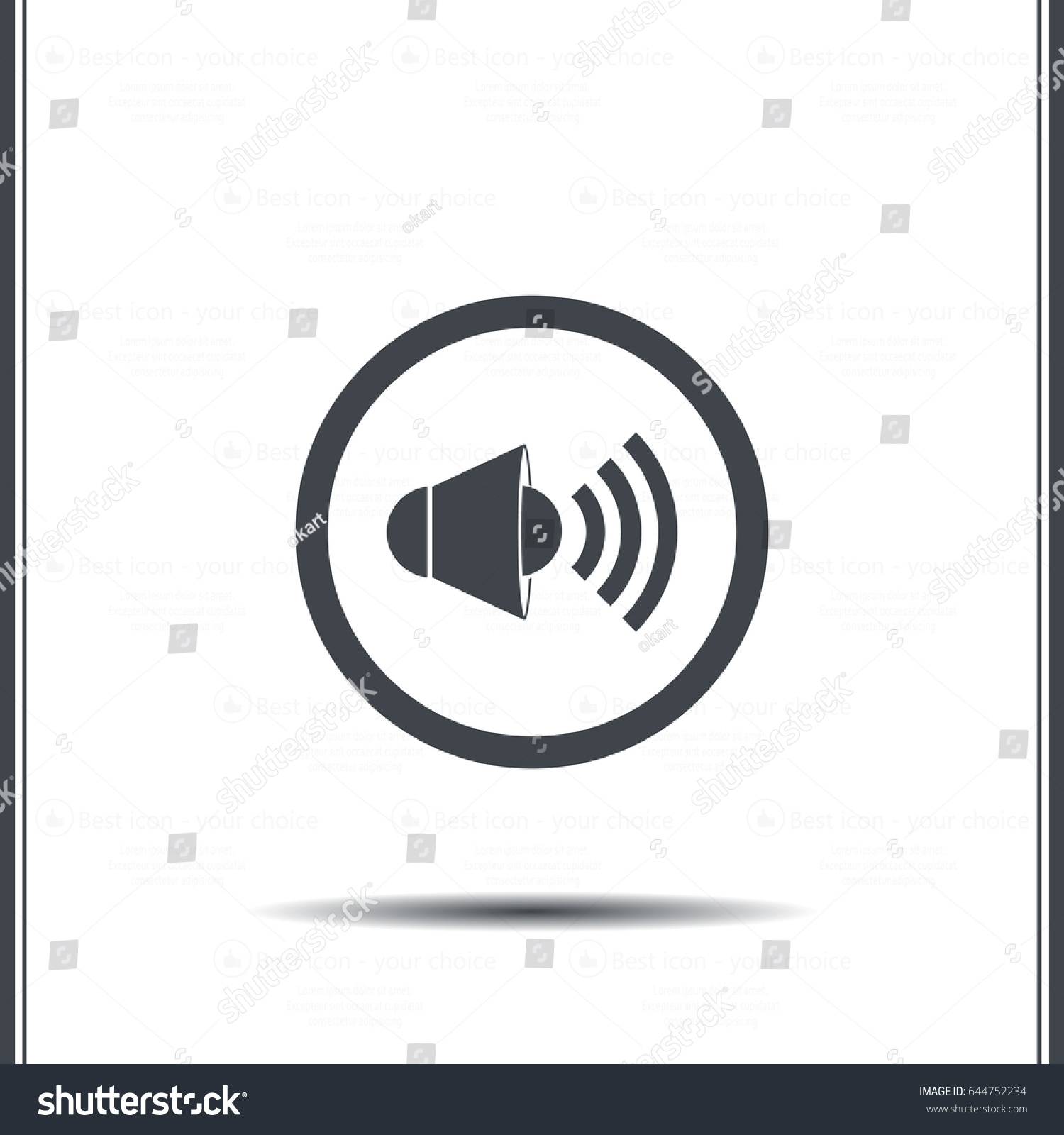 Sound Icon Vector Illustration Stock Vector (Royalty Free) 644752234 ...