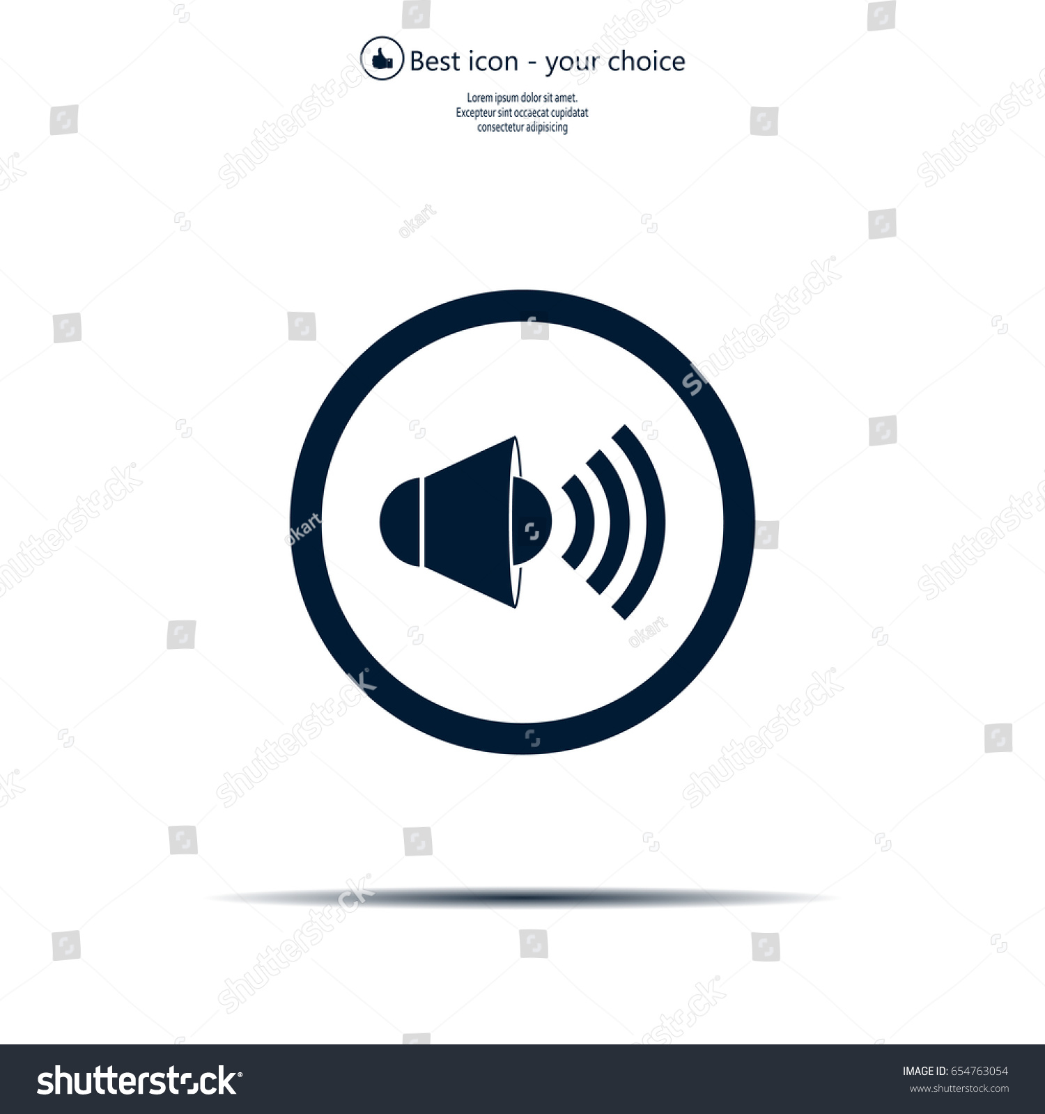 Sound Icon Vector Illustration Stock Vector (Royalty Free) 654763054 ...
