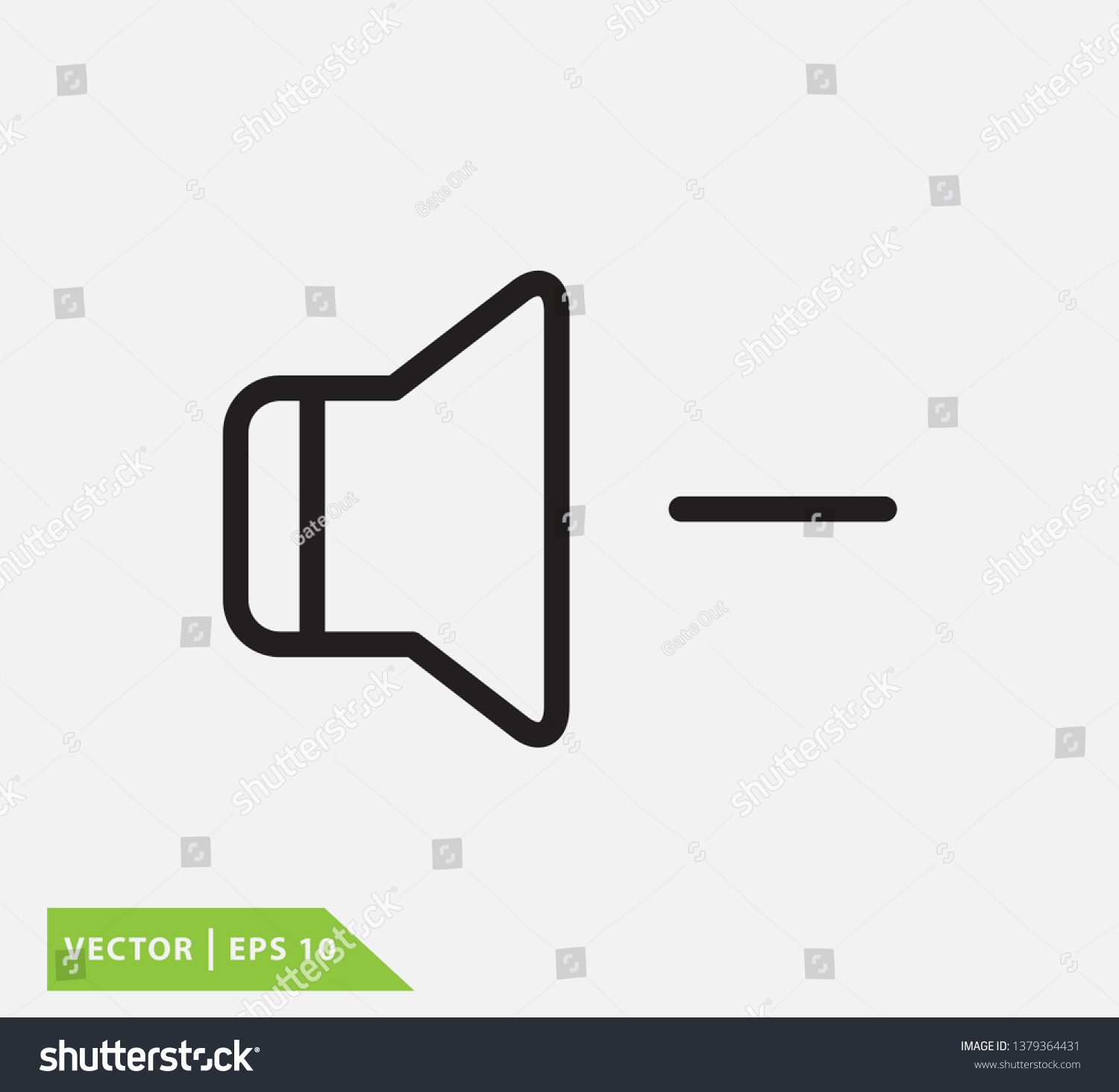 Sound Icon Vector Logo Template Stock Vector (Royalty Free) 1379364431 ...