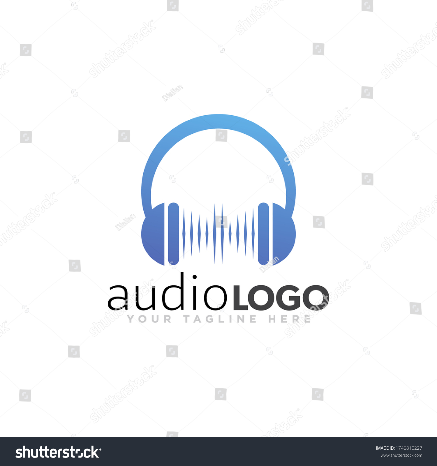 Sound Logo Concept Design Vector Stock Vector (Royalty Free) 1746810227 ...