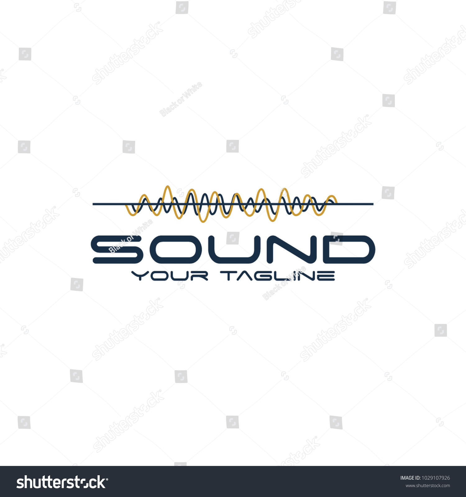 Sound Logo Design Stock Vector (Royalty Free) 1029107926