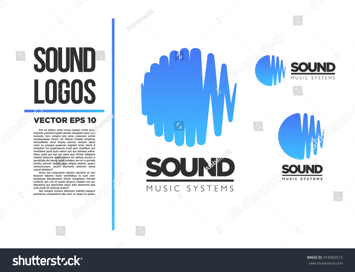 Sound Logo Vector Illustration - 418400515 : Shutterstock