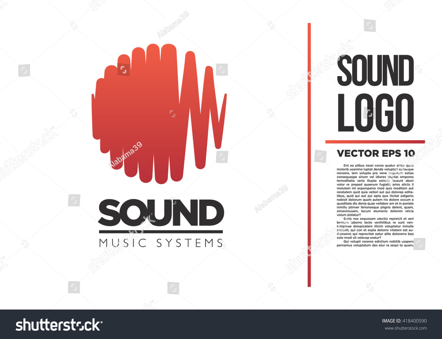 Sound Logo Vector Illustration - 418400590 : Shutterstock