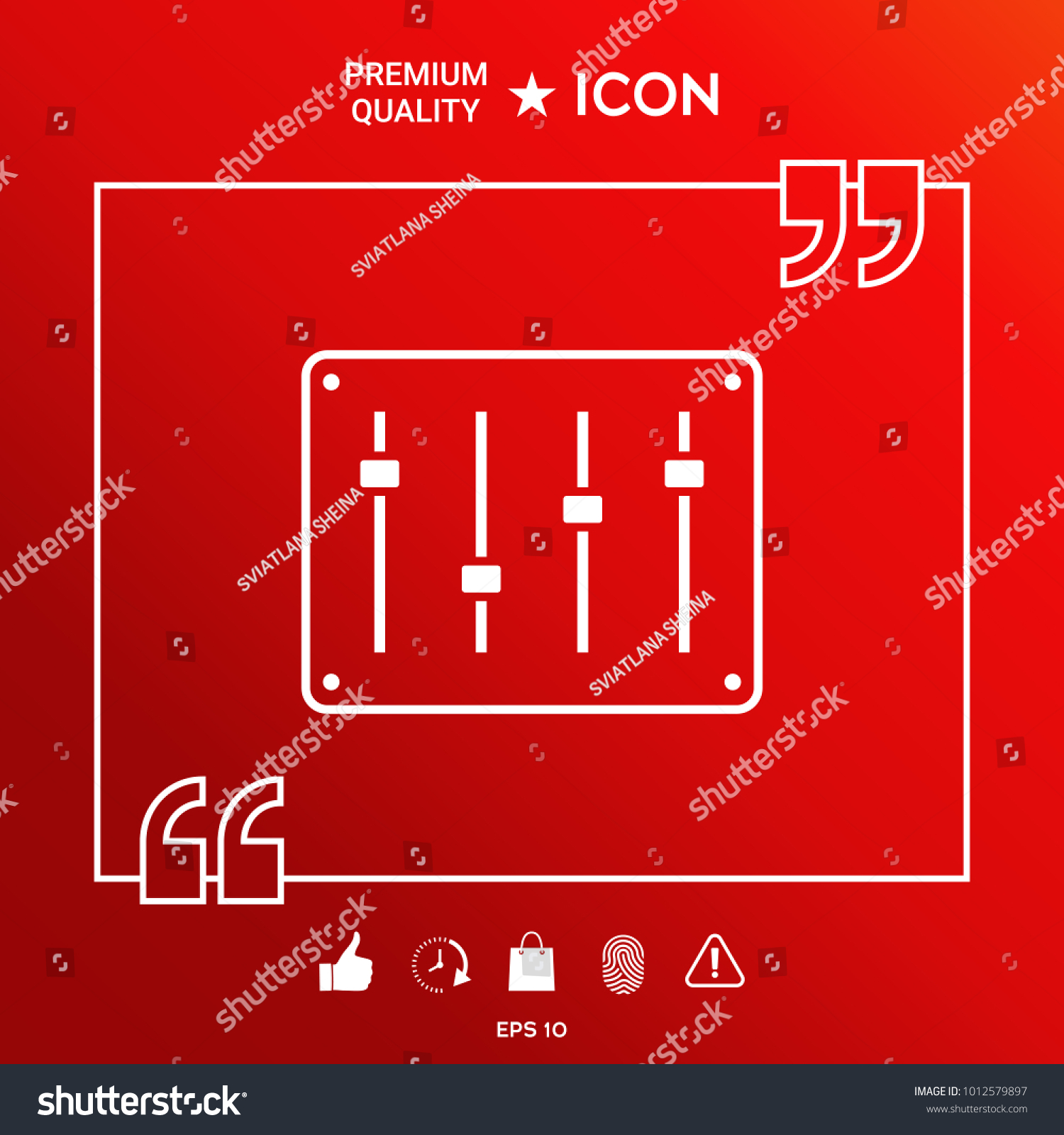 Sound Mixer Console Icon Stock Vector (Royalty Free) 1012579897 ...