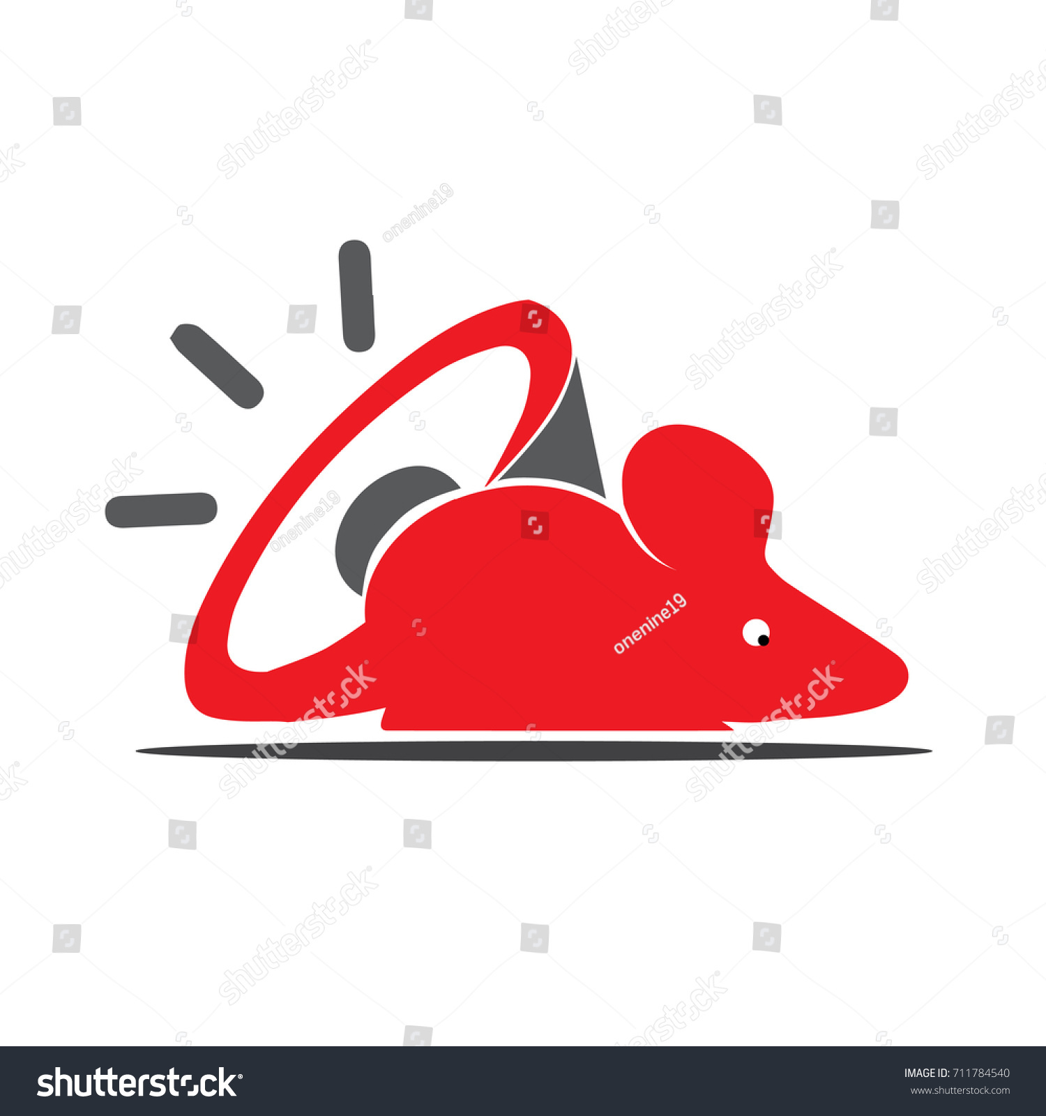 Sound Mouse Logo Stock Vector (Royalty Free) 711784540