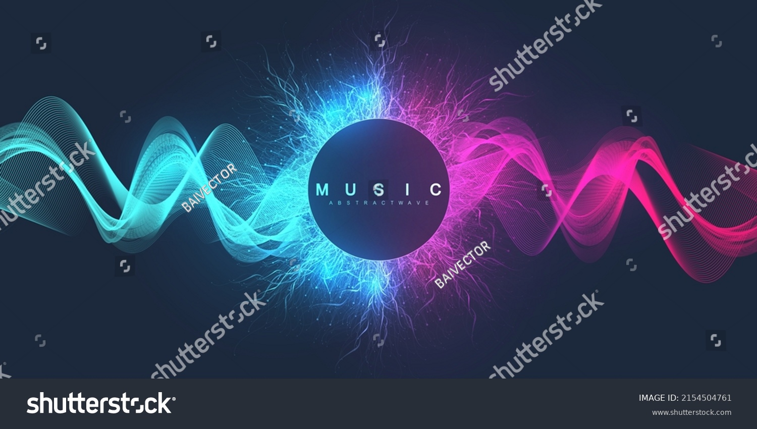 Sound Music Wave Visualiztion 3d Sound Stock Vector (Royalty Free ...