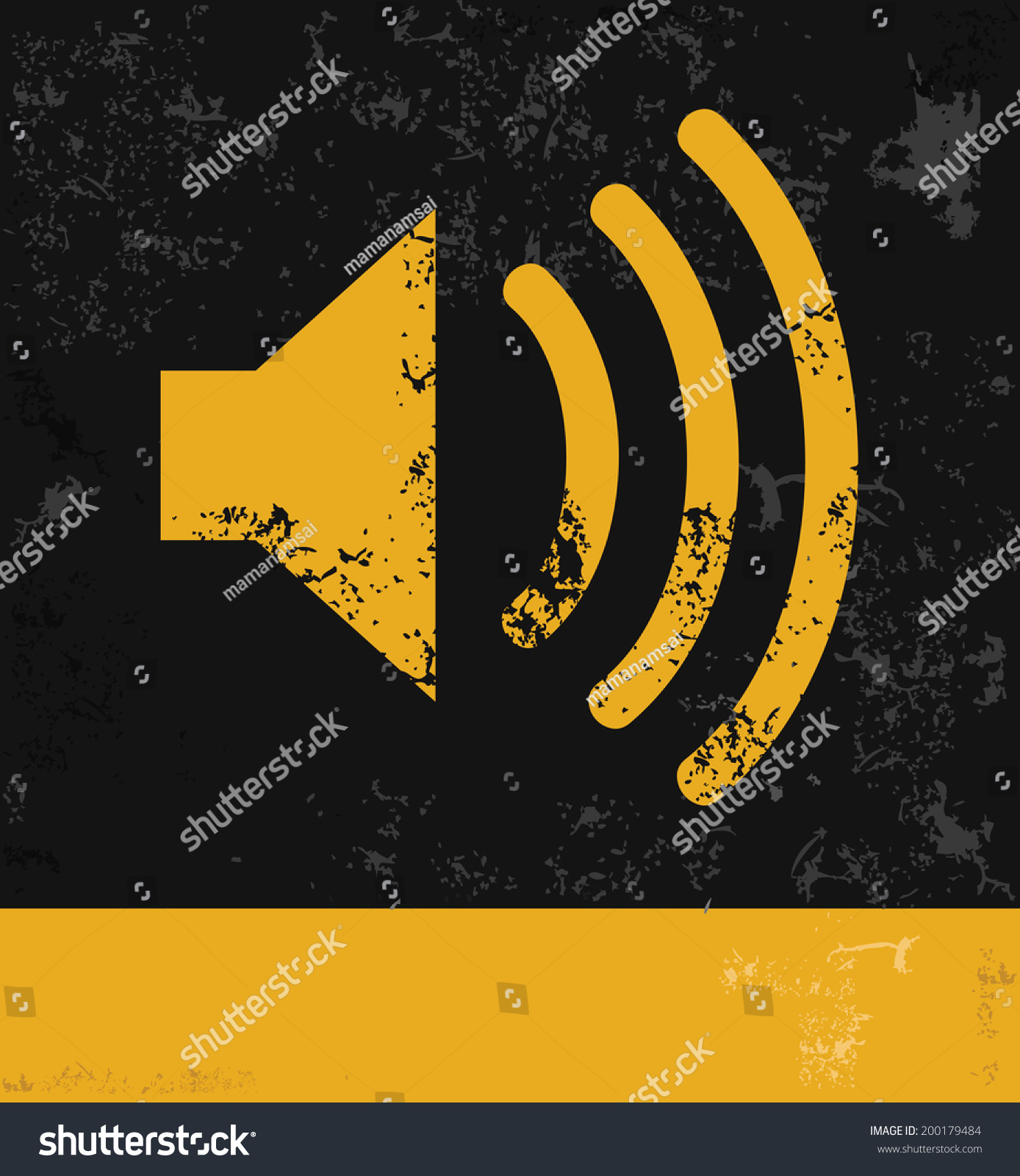 Sound Symbolgrunge Vector Stock Vector (Royalty Free) 200179484 ...