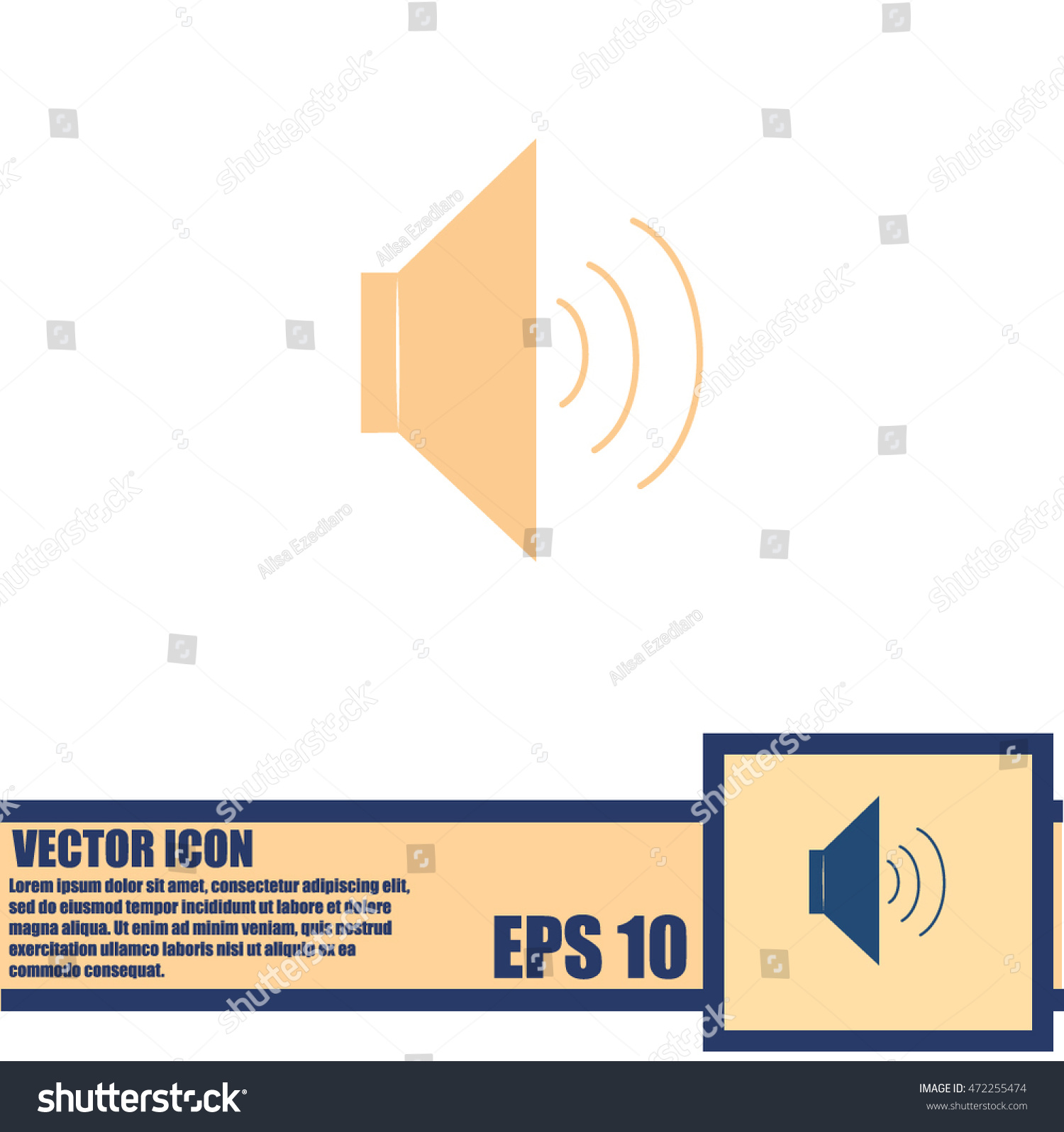 Sound Vector Icon Stock Vector (Royalty Free) 472255474 | Shutterstock