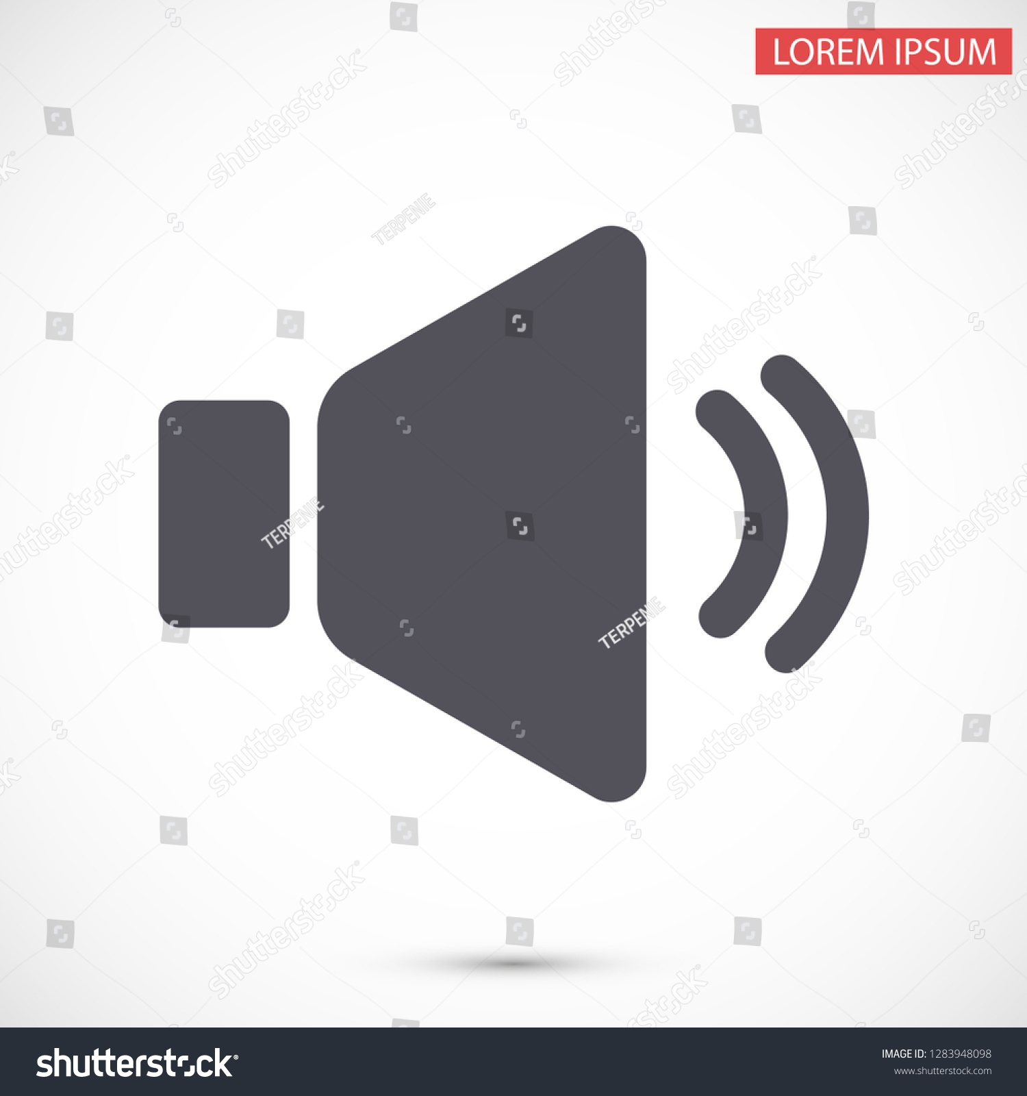 Sound Vector Icon 10 Eps Stock Vector (Royalty Free) 1283948098 ...