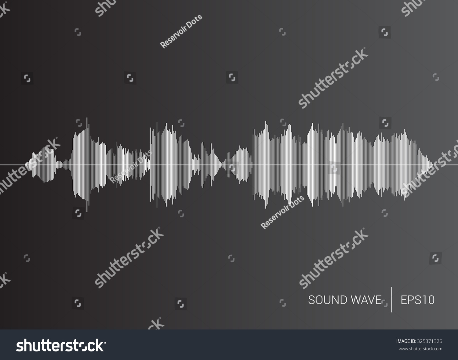 Sound Wave Black Background Vector Stock Vector (Royalty Free ...