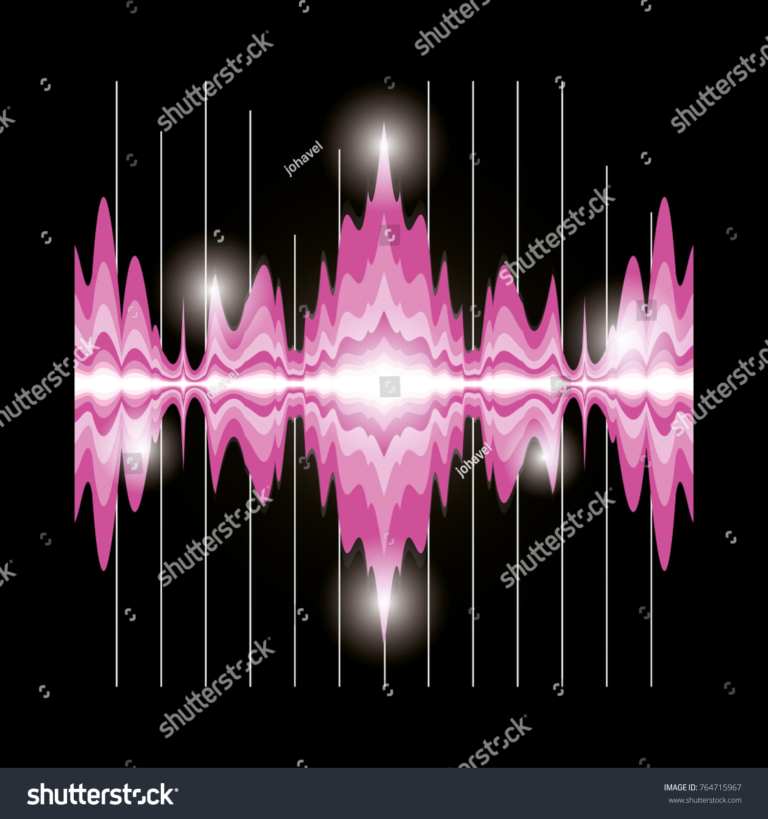 Sound Wave Design Stock Vector (Royalty Free) 764715967 | Shutterstock