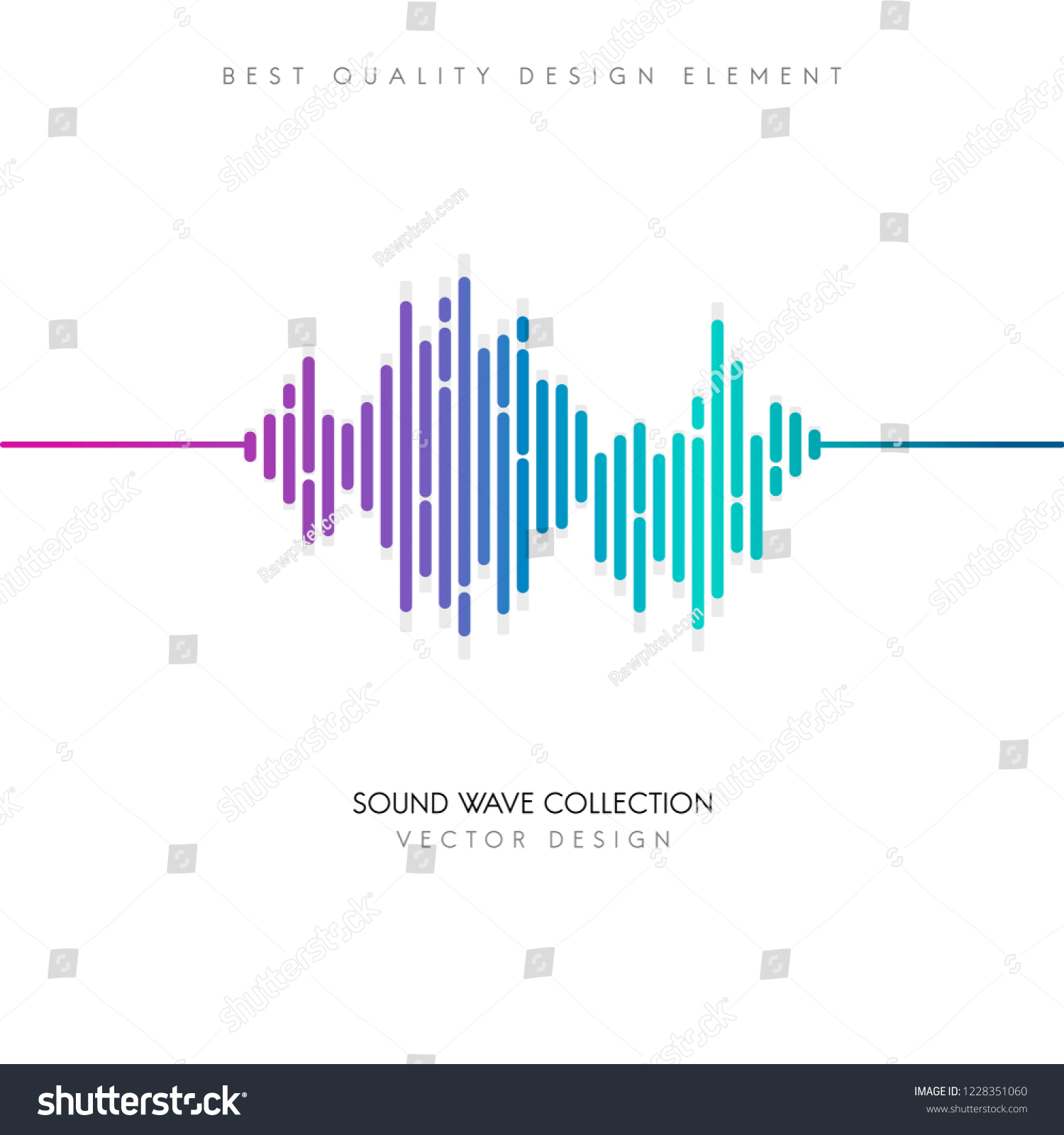 Sound Wave Equalizer Vector Design Stock Vector (Royalty Free) 1228351060
