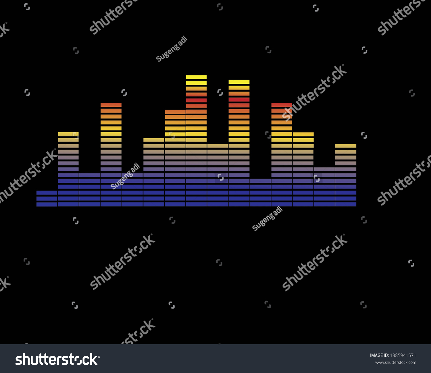 Sound Wave Equalizer Vector Design Vector: vector de stock (libre de ...