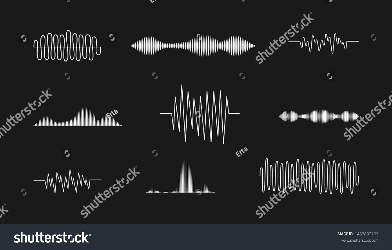 Sound Wave Icons Vector Illustration: vector de stock (libre de ...