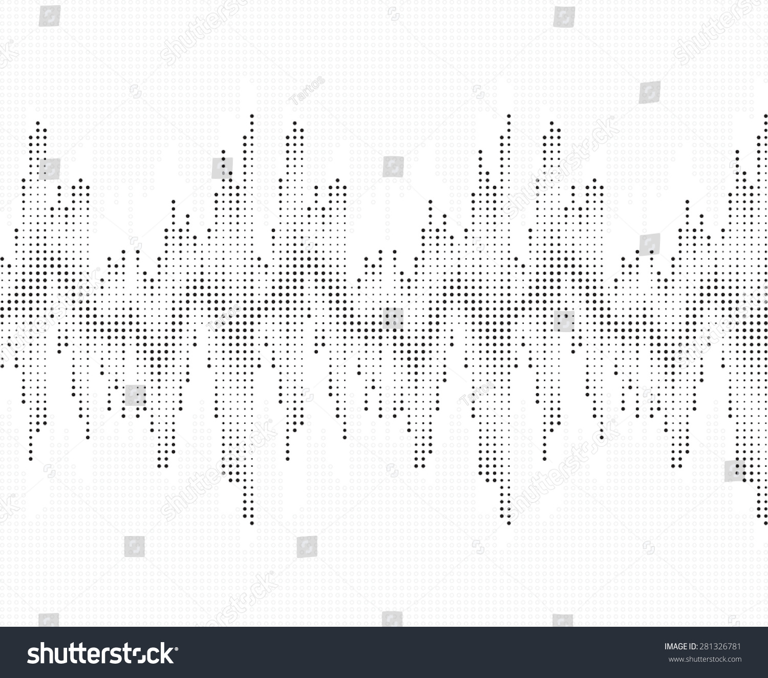 Sound Wave Pattern Isolated On White Stock Vector (Royalty Free) 281326781