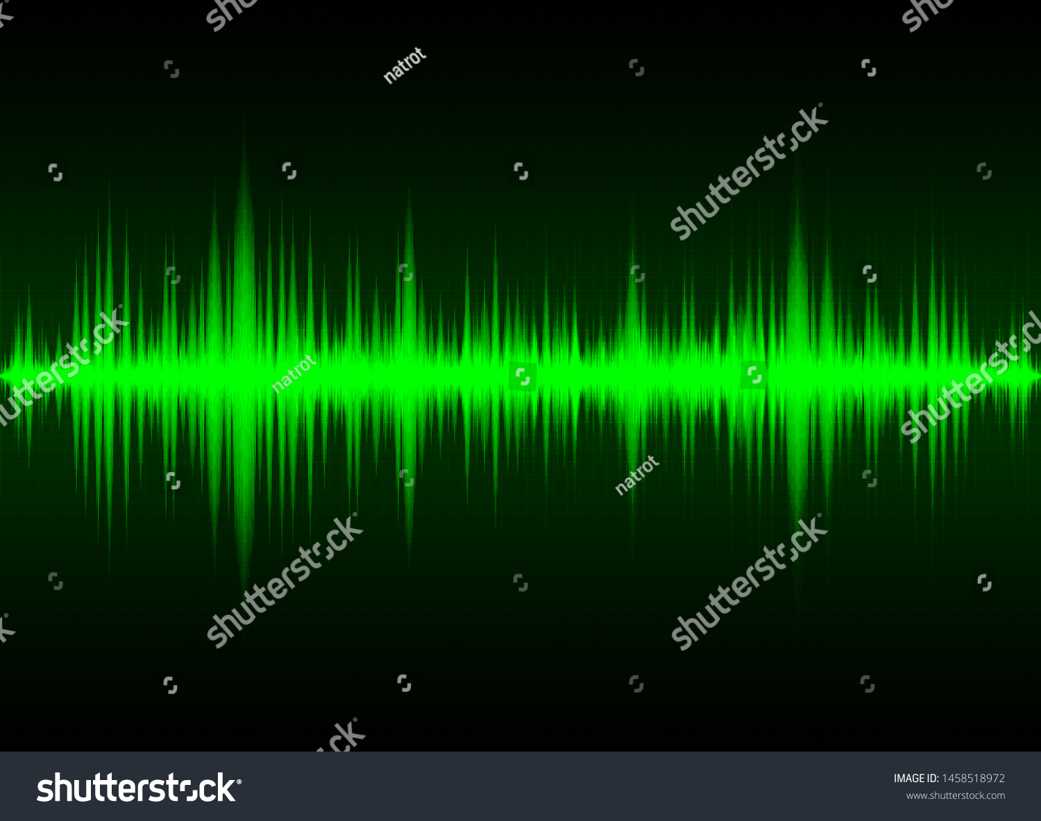 Sound Wave Vector Background Green Digital Stock Vector (Royalty Free ...