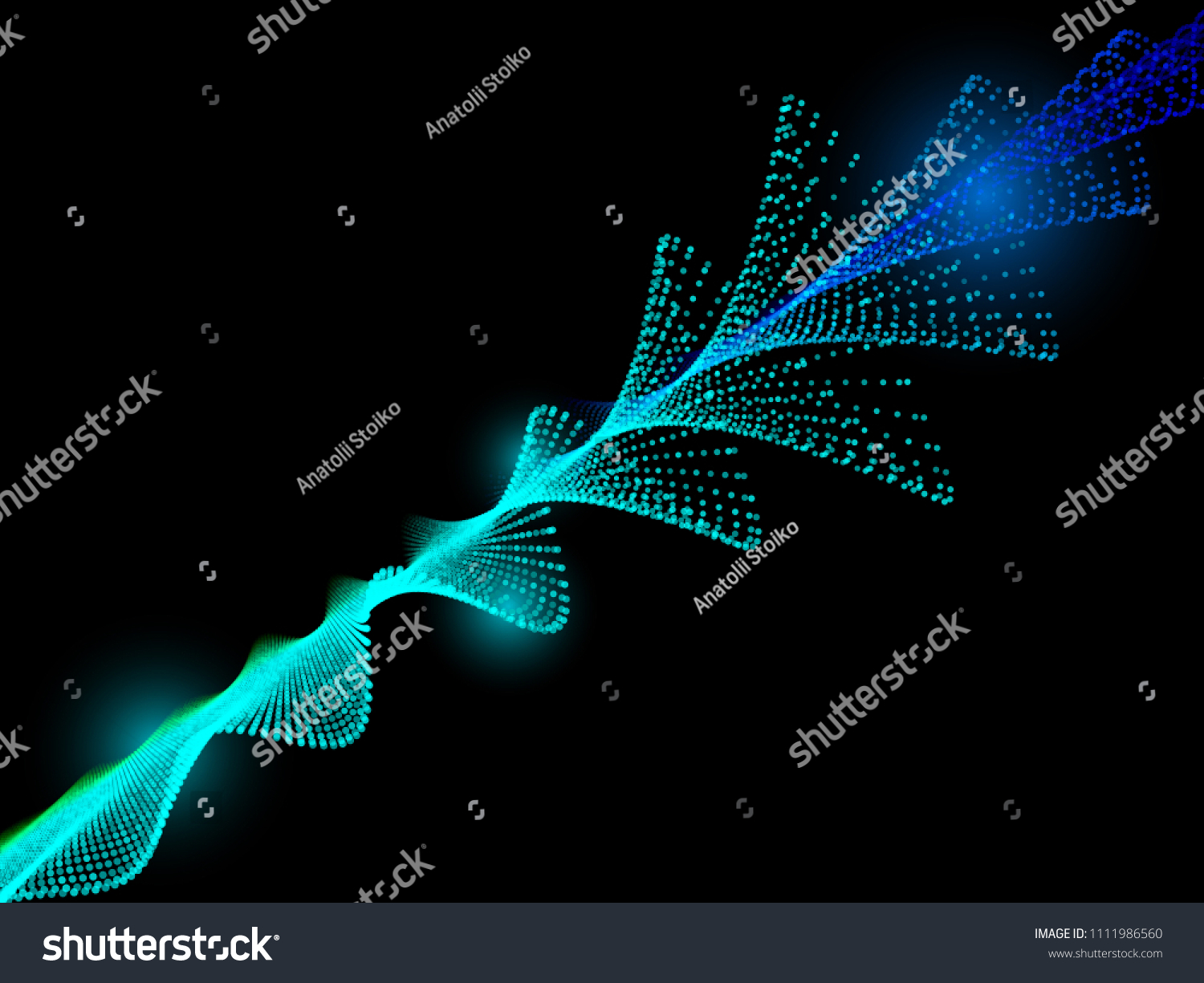 Sound Wave Dots Vector Illustration: vector de stock (libre de regalías ...